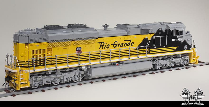 LEGO Union Pacific Trains by Bricksonwheels