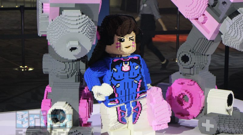 LEGO Overwatch D.Va statue at BlizzCon