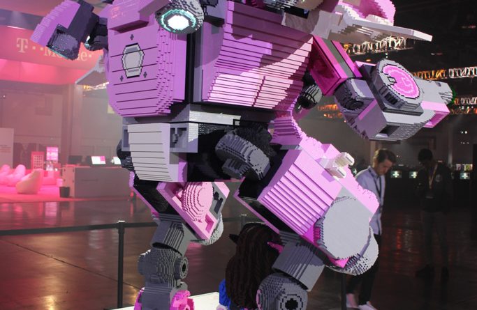 LEGO Overwatch D.Va statue at BlizzCon