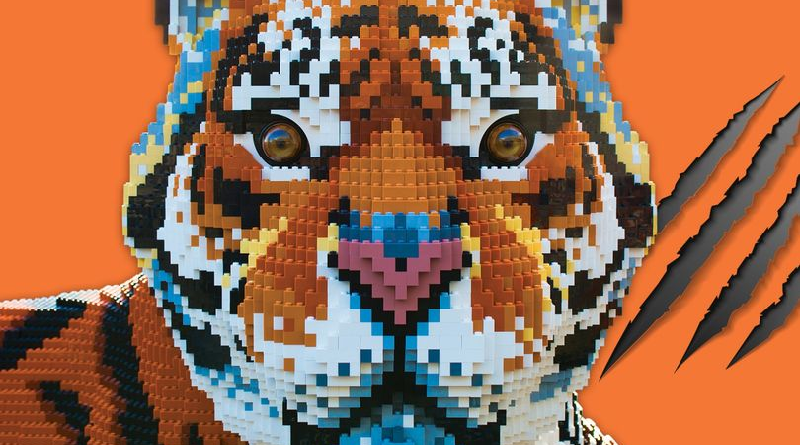 Lielā kaķa LEGO izstāde ierodas Česteras zoodārzā