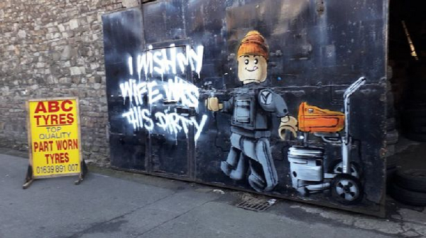 LEGO inspires street art in Port Talbot, Wales