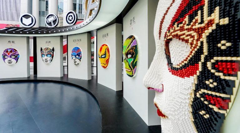 LEGO Avengers Peking opera masks go on display in Shanghai