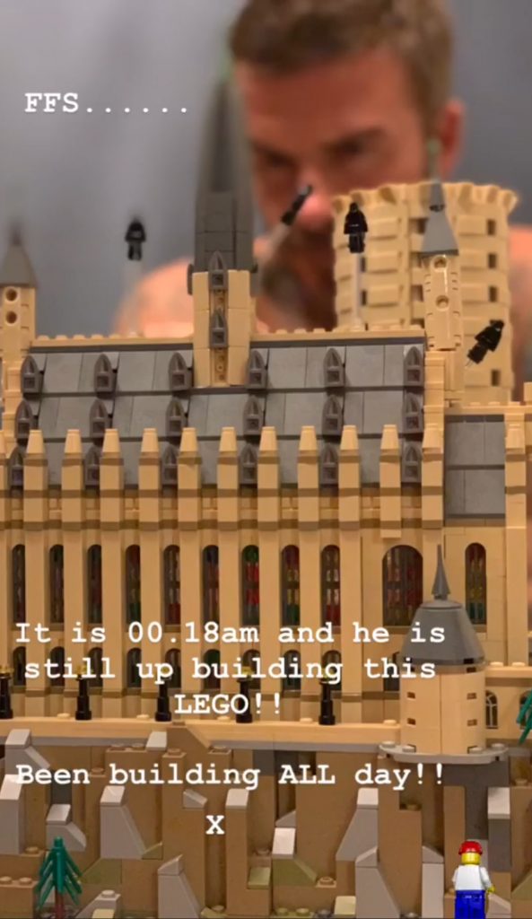 David Beckham builds LEGO Harry Potter 71043 Hogwarts Castle