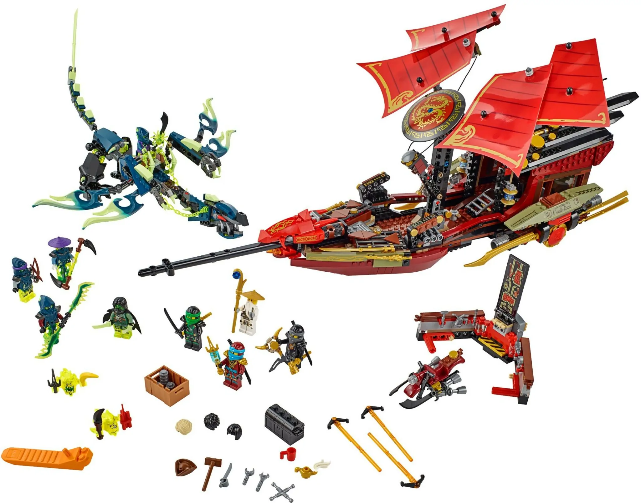 Comparing every LEGO NINJAGO Destiny’s Bounty set