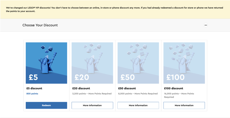 The new LEGO VIP discount system is finally live in the UK