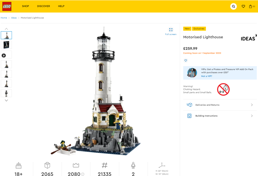 LEGO Ideas 21335 Motorised Lighthouse has dropped in price