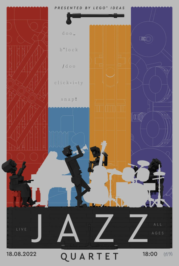 Incredible 10,000-piece LEGO jazz poster wins Ideas contest