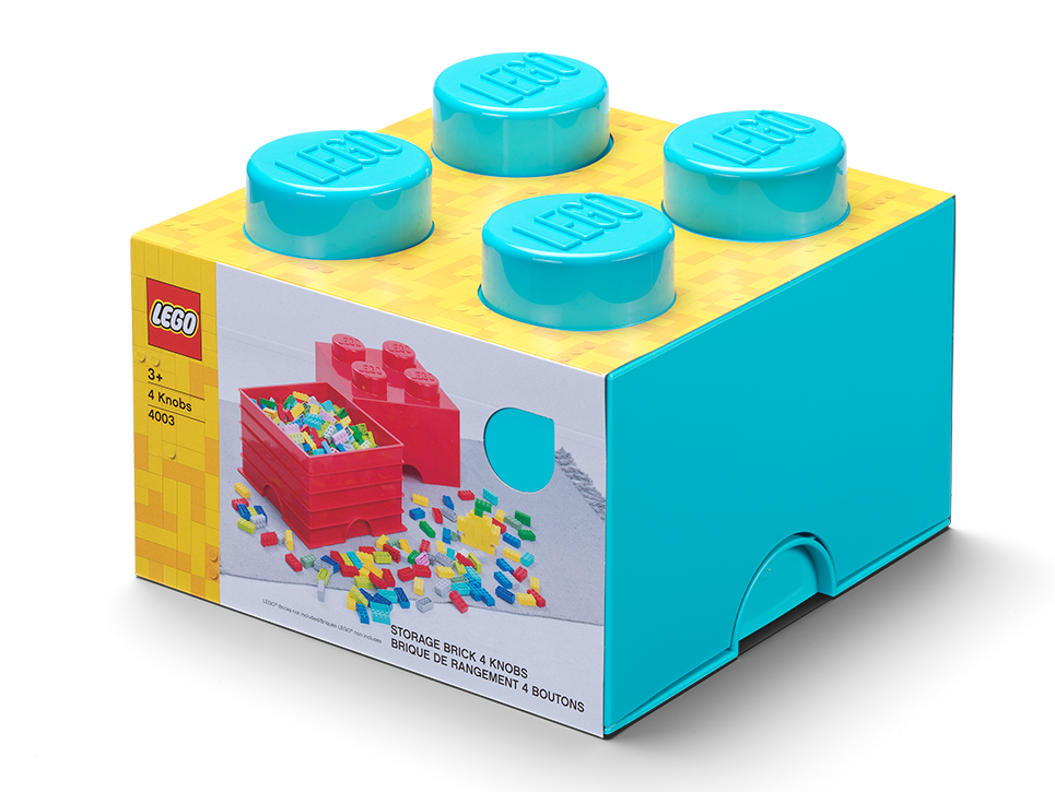 4-Stud Storage Brick Azure Blue LEGO Set, Deals & Reviews