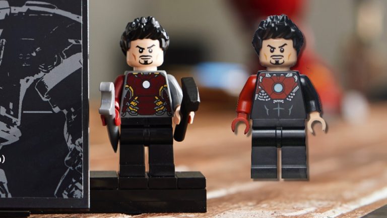 Closer look at new and exclusive LEGO Tony Stark minifigure