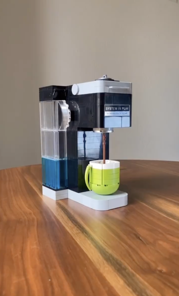 LEGO coffee machine that actually fills up a mug - kind of