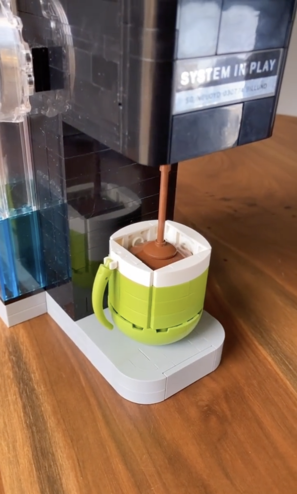 LEGO coffee machine that actually fills up a mug - kind of