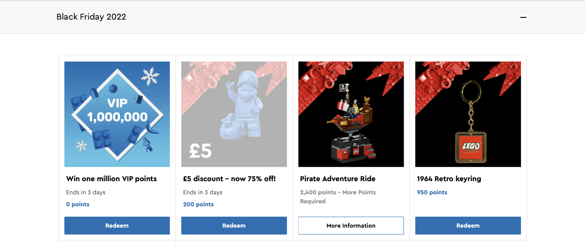 Save 75% on LEGO VIP discount vouchers for Black Friday