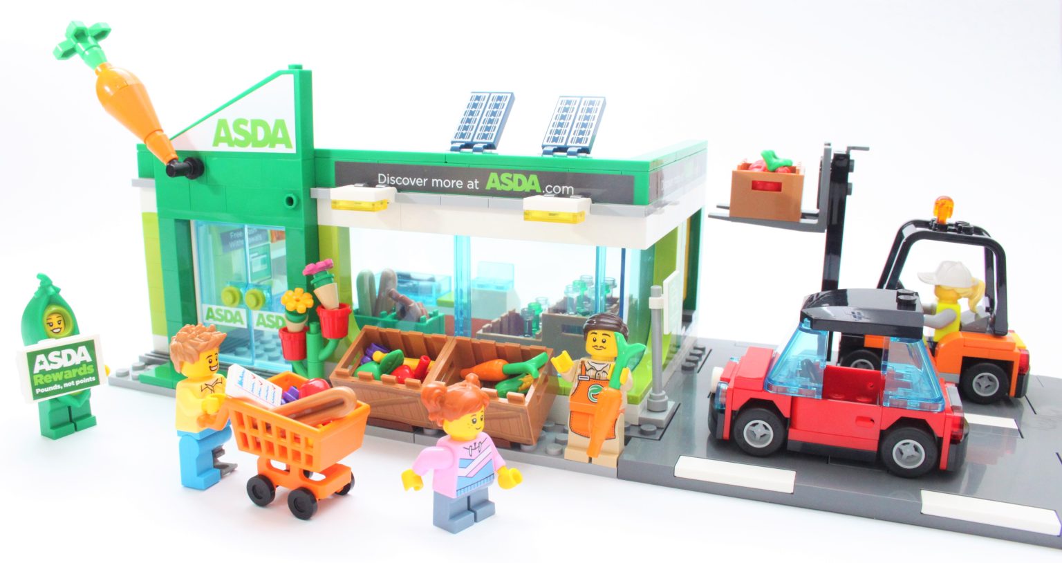 Every difference in LEGO 60347 Grocery Store ASDA edition