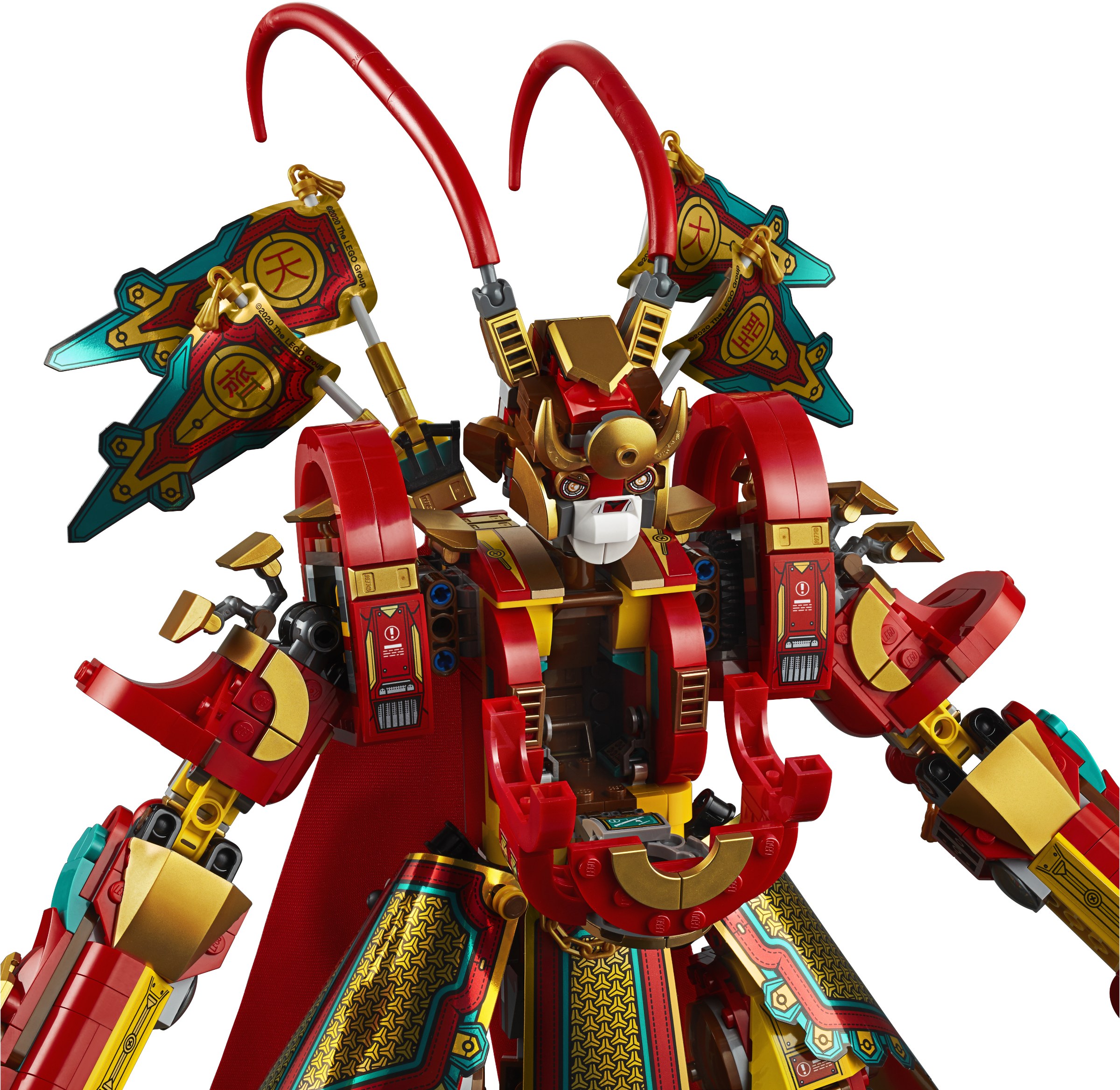 Comparing two generations of massive LEGO Monkie Kid mechs