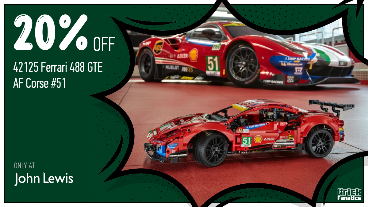 John Lewis sale: LEGO 42125 Ferrari 488 GTE AF Corse #51