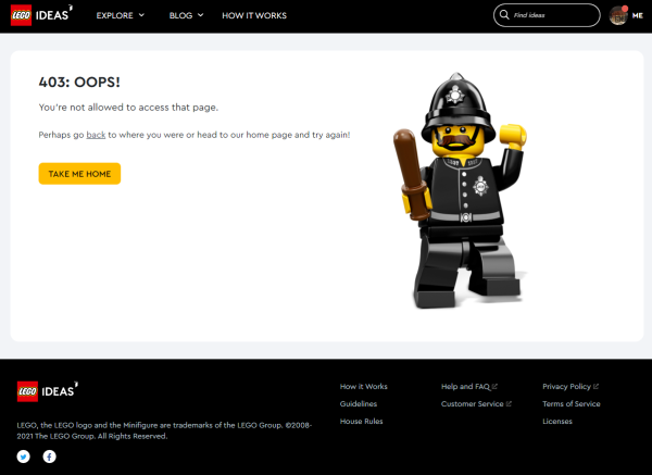 Working LEGO Christmas ornament removed from LEGO Ideas
