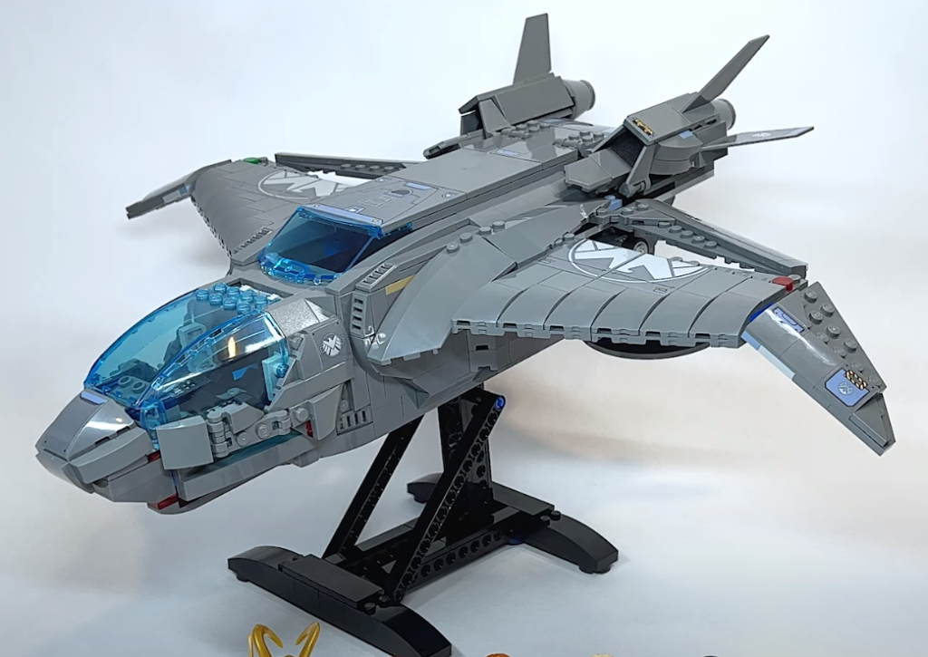 LEGO Marvel 76248 The Avengers Quinjet has new sticker style