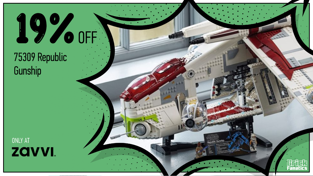 Save big on LEGO Star Wars 75309 Republic Gunship at Zavvi
