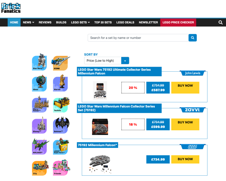 Compare the best LEGO prices and deals with new LEGO Price Tracker