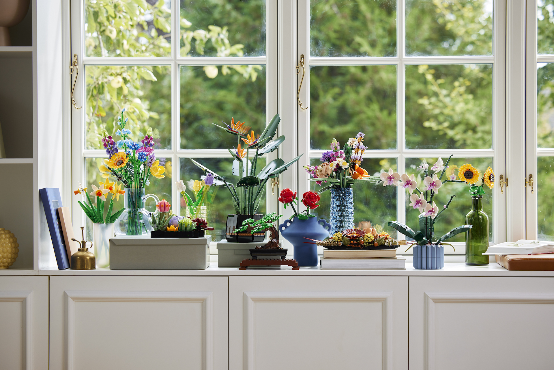 See every LEGO Botanical Collection set lined up together
