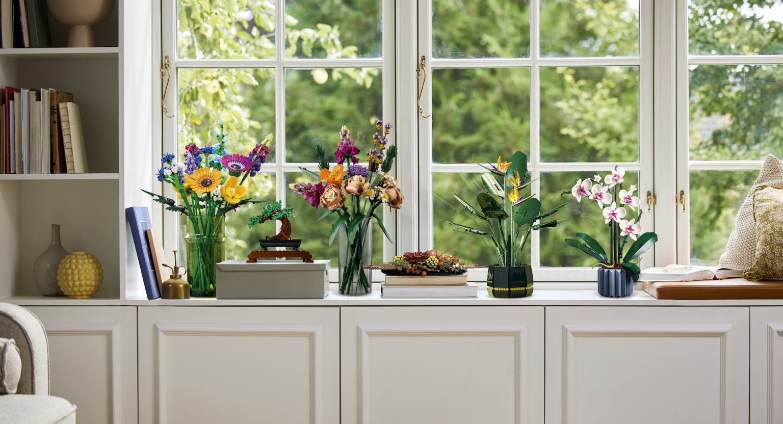 See every LEGO Botanical Collection set lined up together