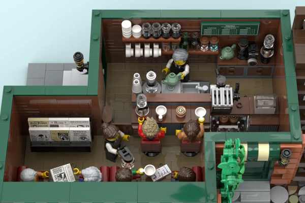 Brick-built LEGO Ideas coffee shop gains 10,000 supporters