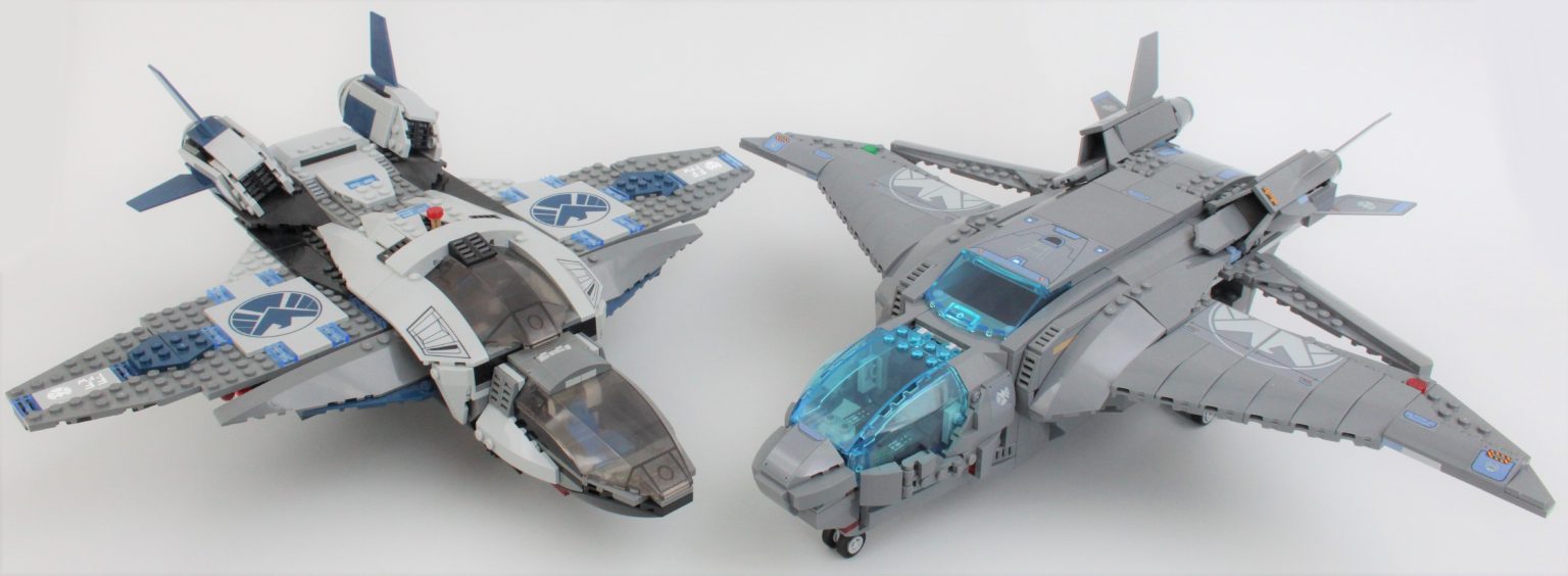 Comparing 10 years of LEGO Marvel Avengers Quinjet sets
