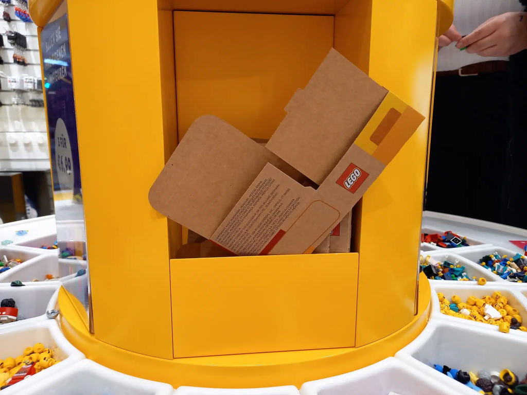LEGO is trialling new cardboard Pick a Brick containers