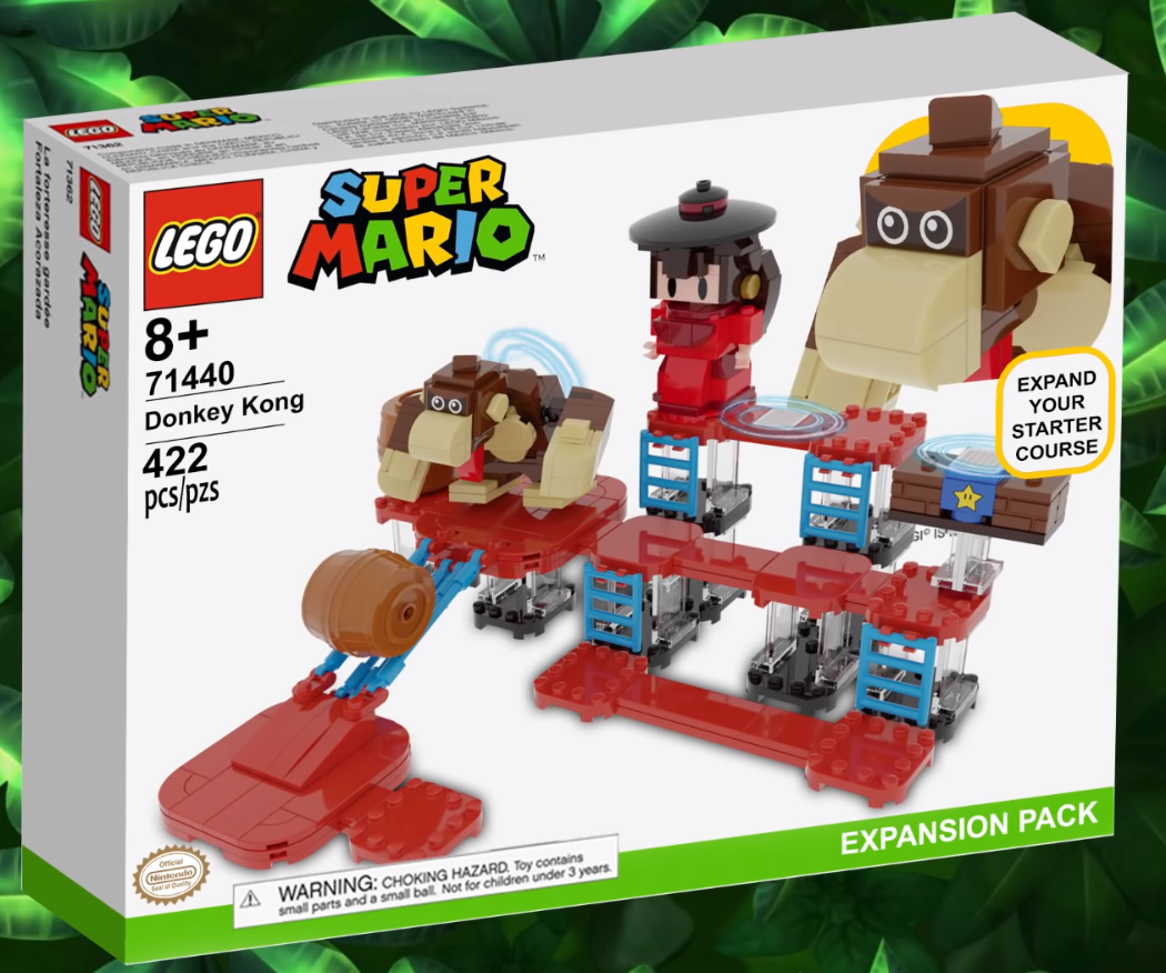 Fan's LEGO Super Mario Donkey Kong sets embrace retro builds