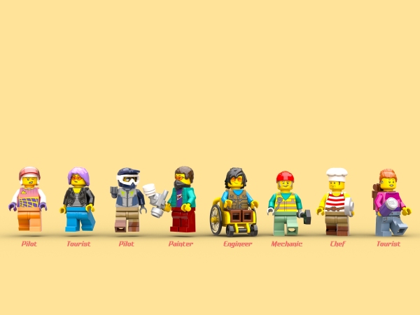 Six of best sets in LEGO BrickLink Designer Program Series 1