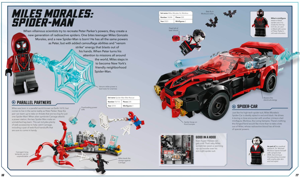 Yes, there’s blood in LEGO 76244 Miles Morales vs. Morbius