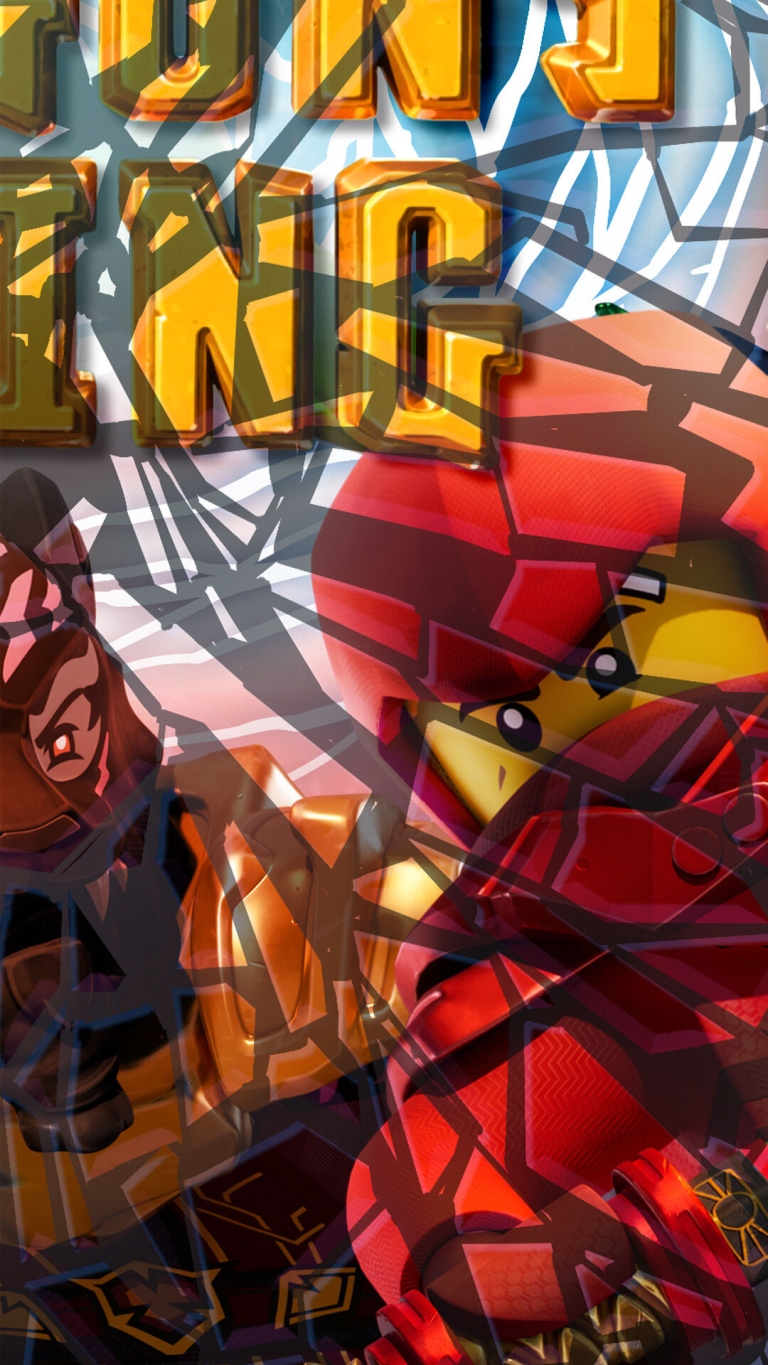 Merging fragments of LEGO NINJAGO Dragons Rising poster