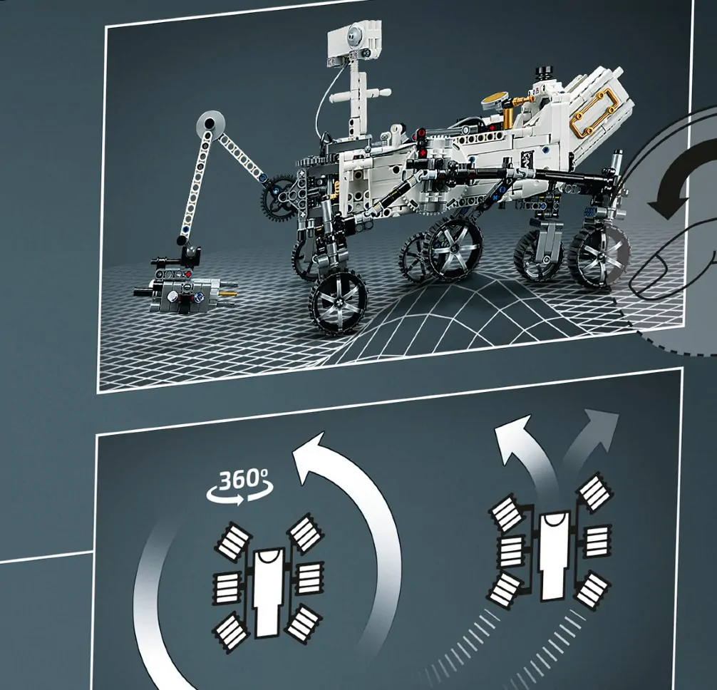 LEGO Technic 42158 NASA Mars Rover Perseverance visual guide and gallery
