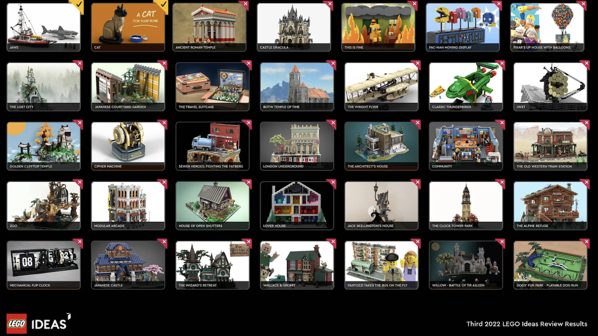 34 submissions rejected in third LEGO Ideas 2022 review