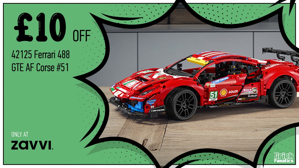 Race to Zavvi to save on LEGO Technic 42125 Ferrari 488 GTE AF Corse #51