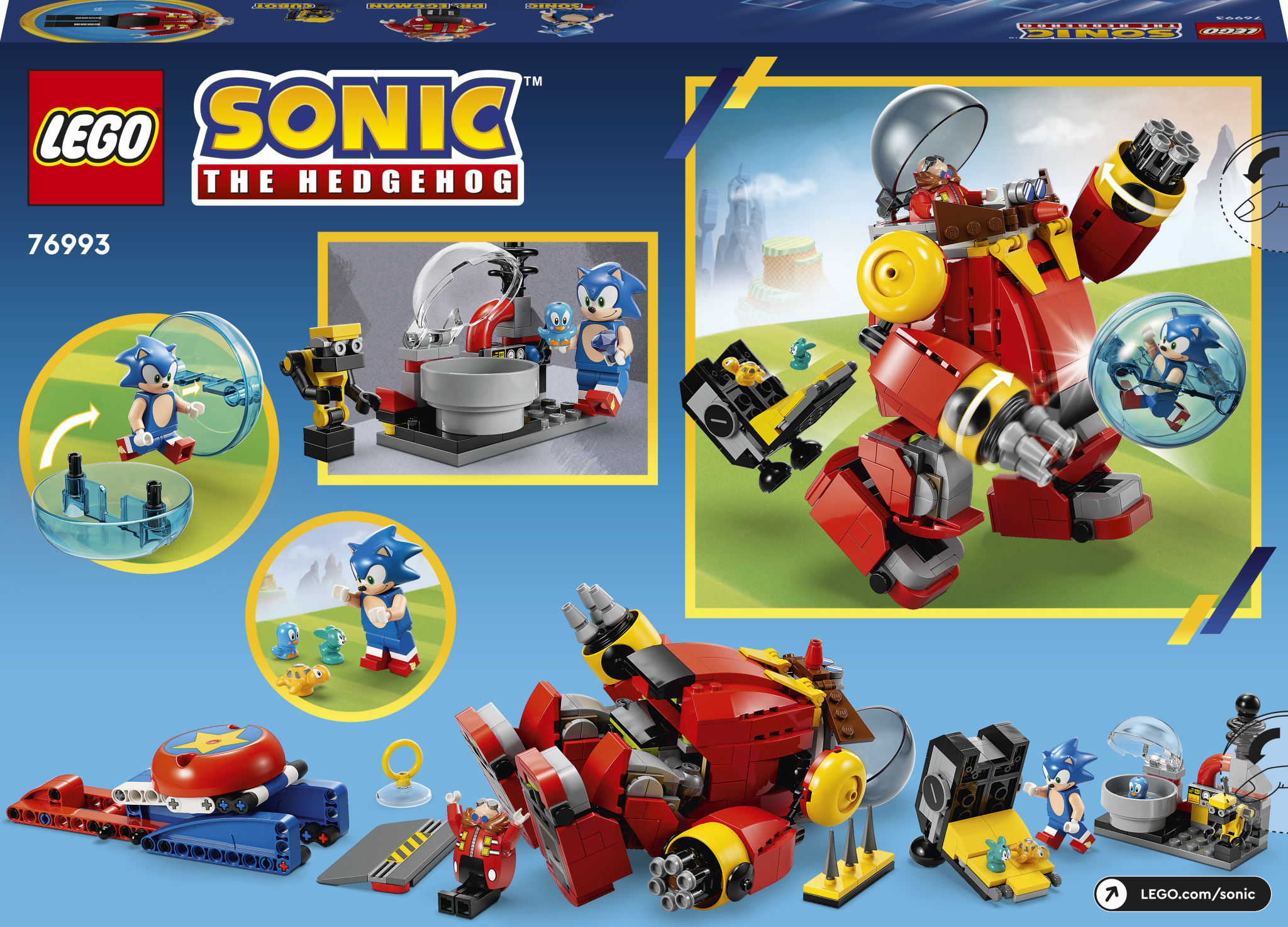LEGO 76993 Sonic vs. Dr. Eggman’s Death Egg Robot revealed