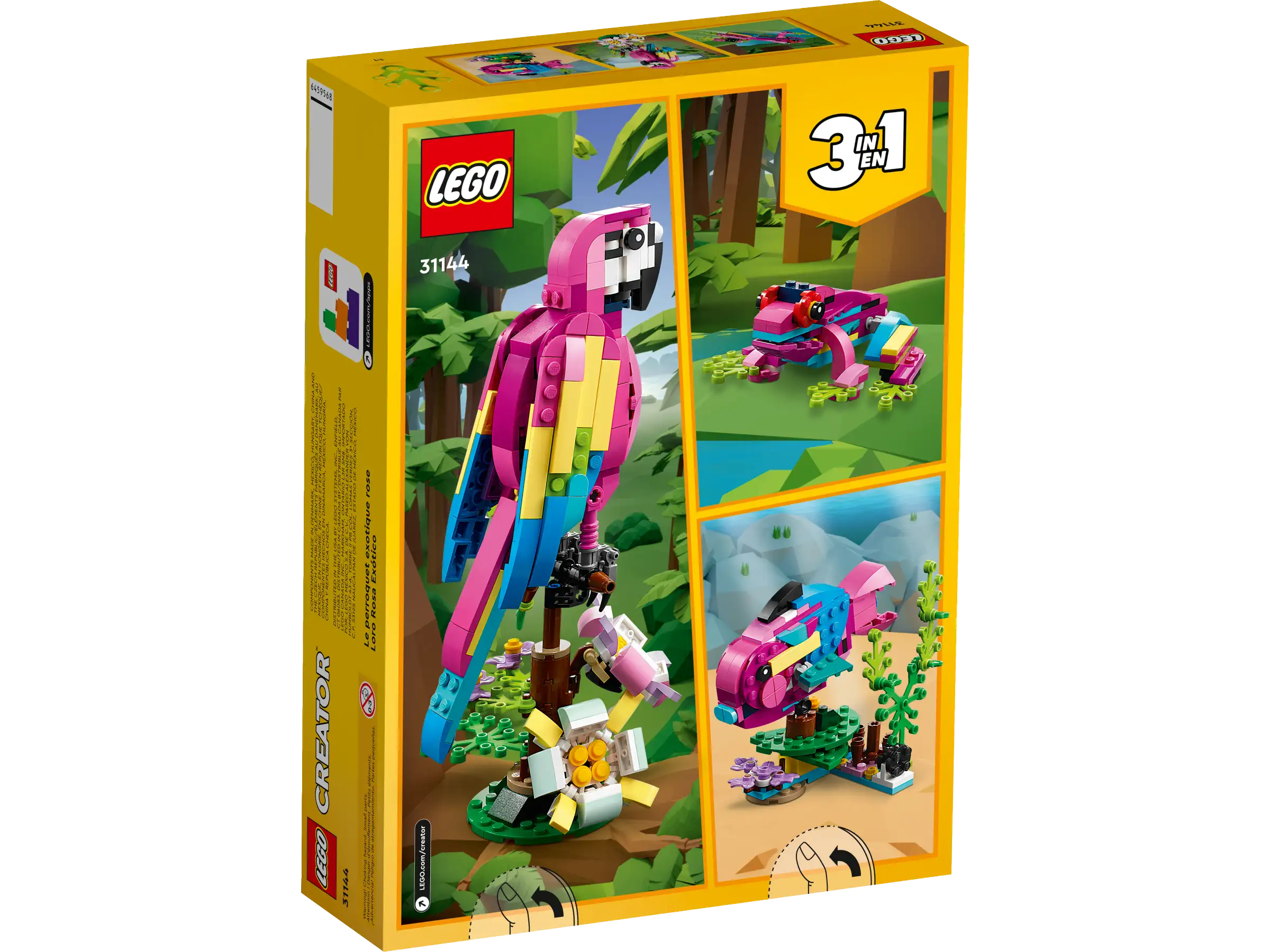 LEGO Creator 3-in-1 31144 Exotic Pink Parrot revealed online