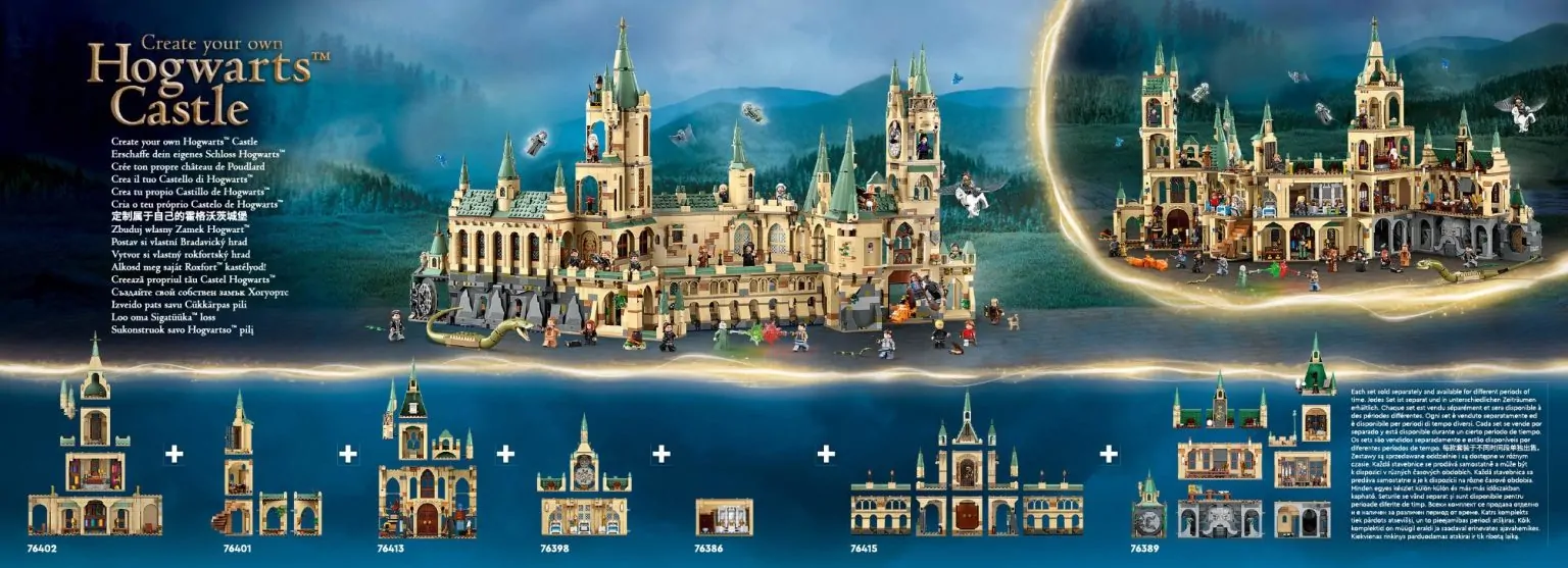closer look at the combined LEGO Harry Potter Hogwarts