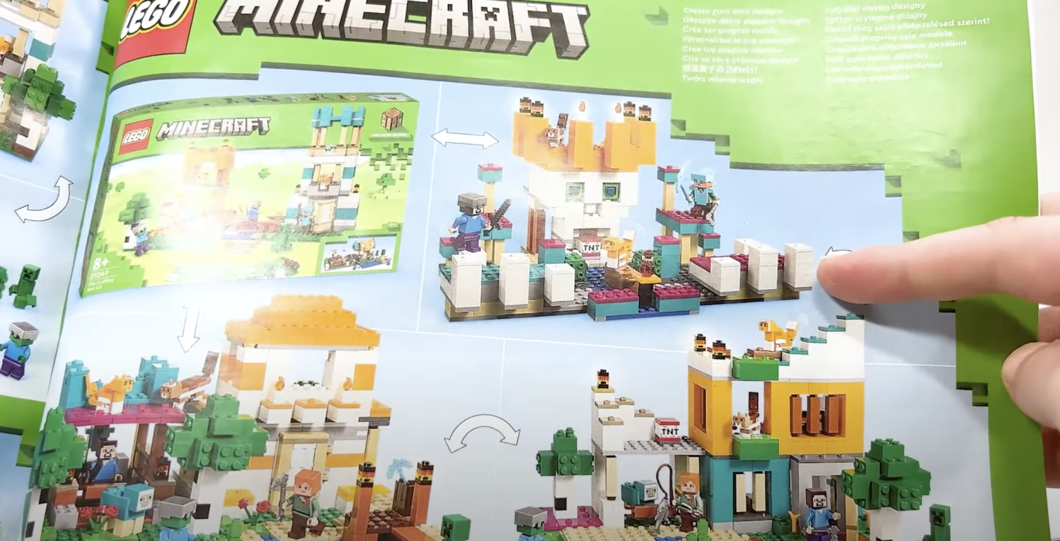 First look at LEGO Minecraft 21249 The Crafting Box 4.0