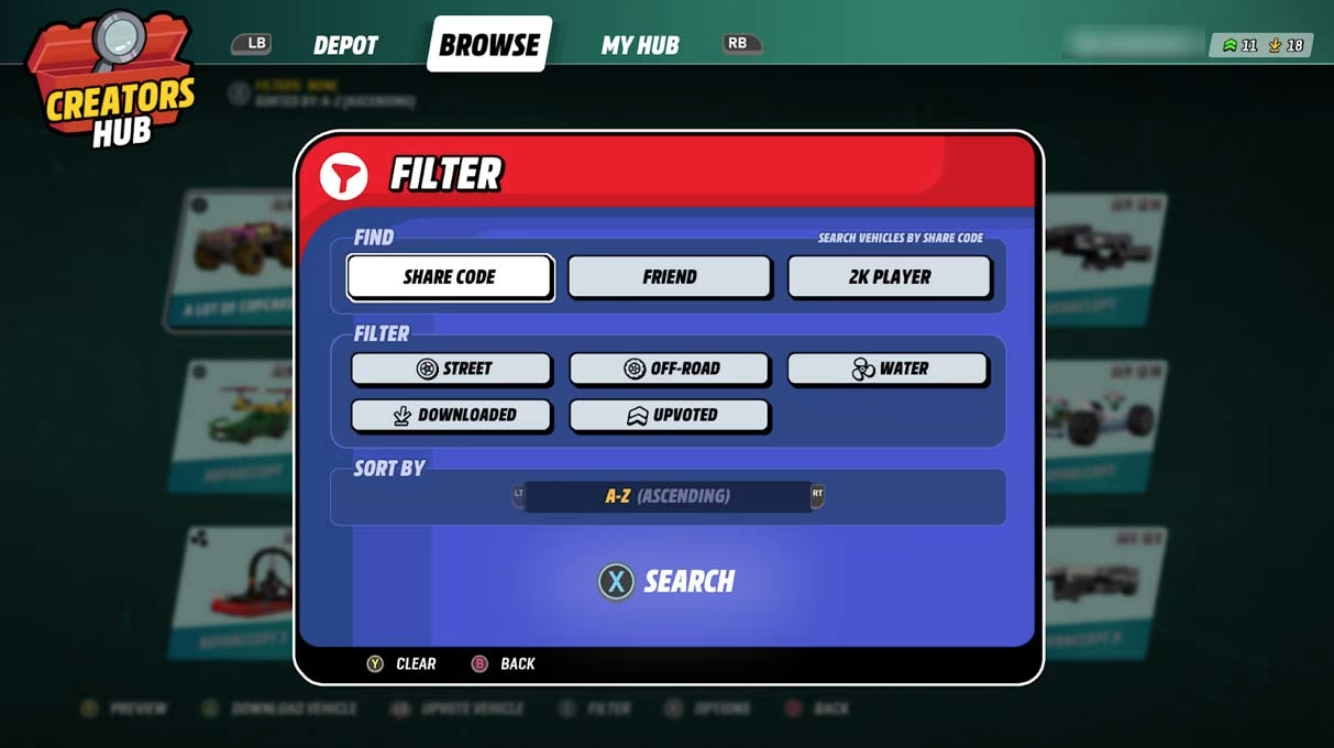 LEGO 2K Drive finally receives Creators Hub update