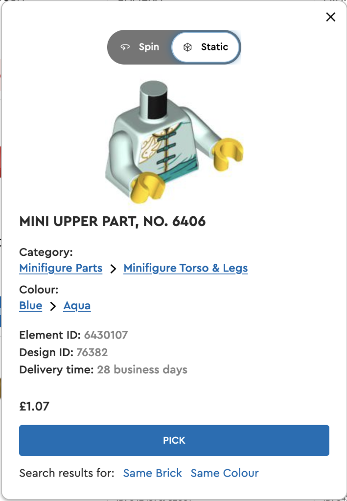 LEGO Pick a Brick receives an impressive visual update