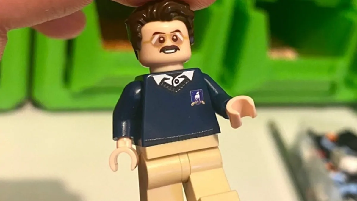 Bad news, that LEGO Ted Lasso is a custom minifigure