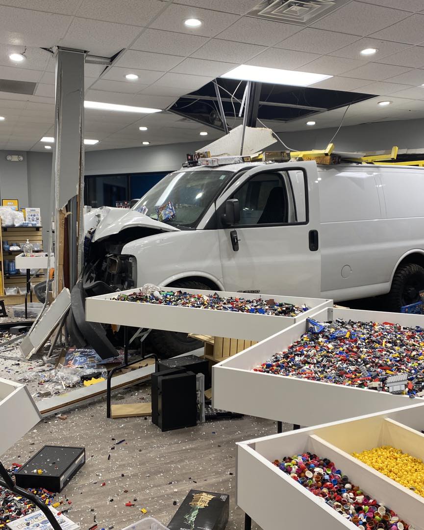 Crash disrupts LEGO store's business after shop destroyed