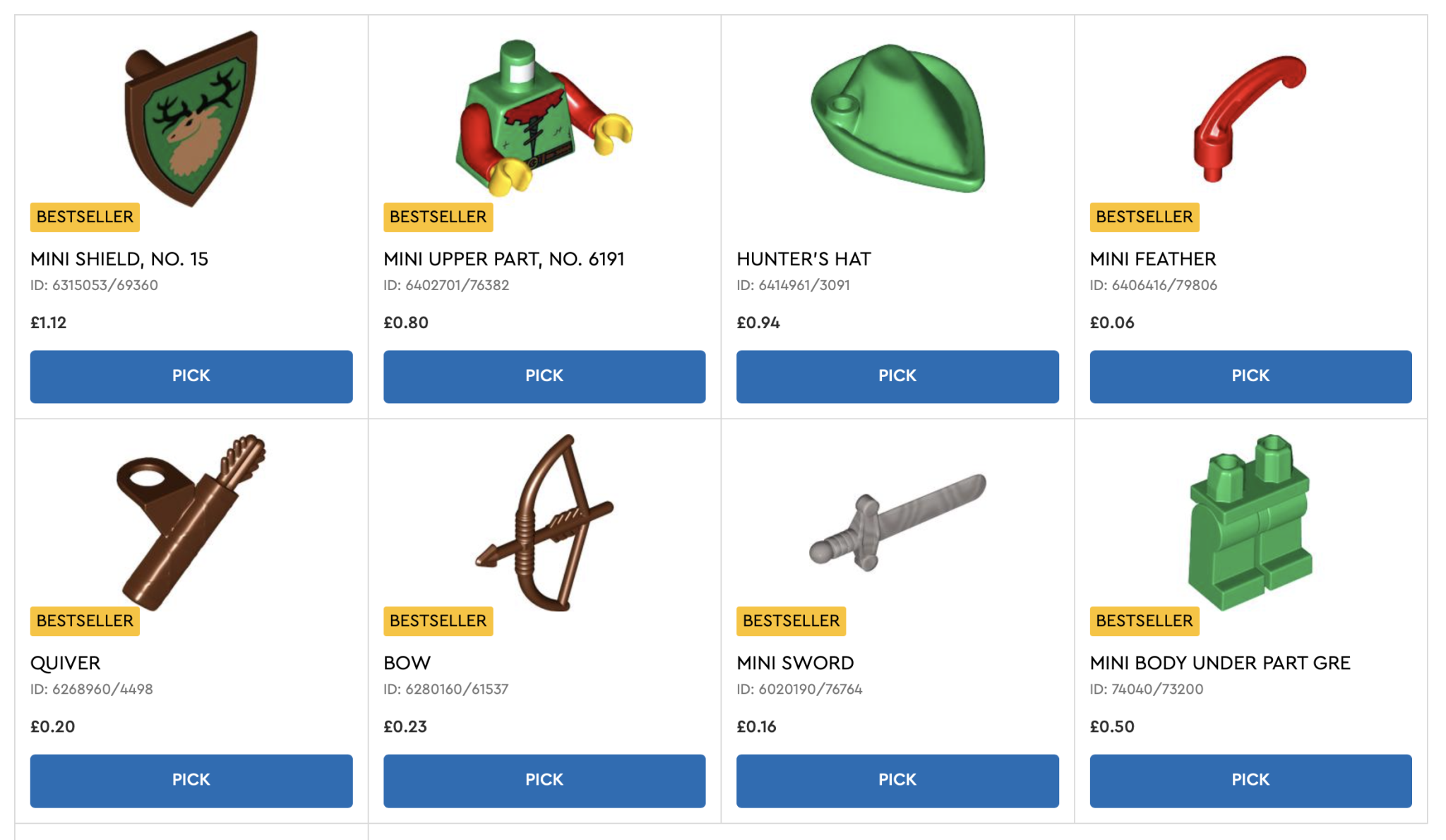 Complete LEGO Space, Castle and Pirates minifigures available through ...