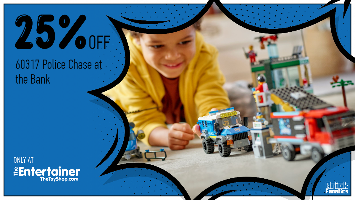 Catch a deal on LEGO City 60317 Police Chase at the Bank - Brick Fanatics
