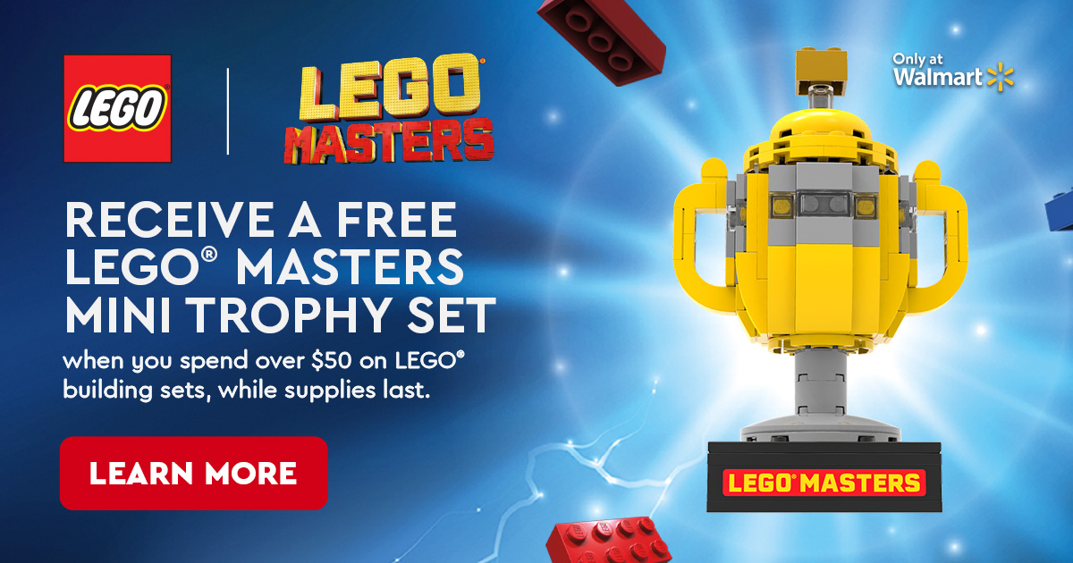Free LEGO MASTERS USA Mini Trophy set available at Walmart
