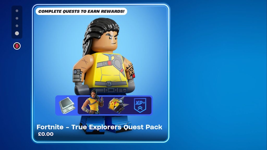 Grab a free LEGO Fortnite True Explorers Quest Pack