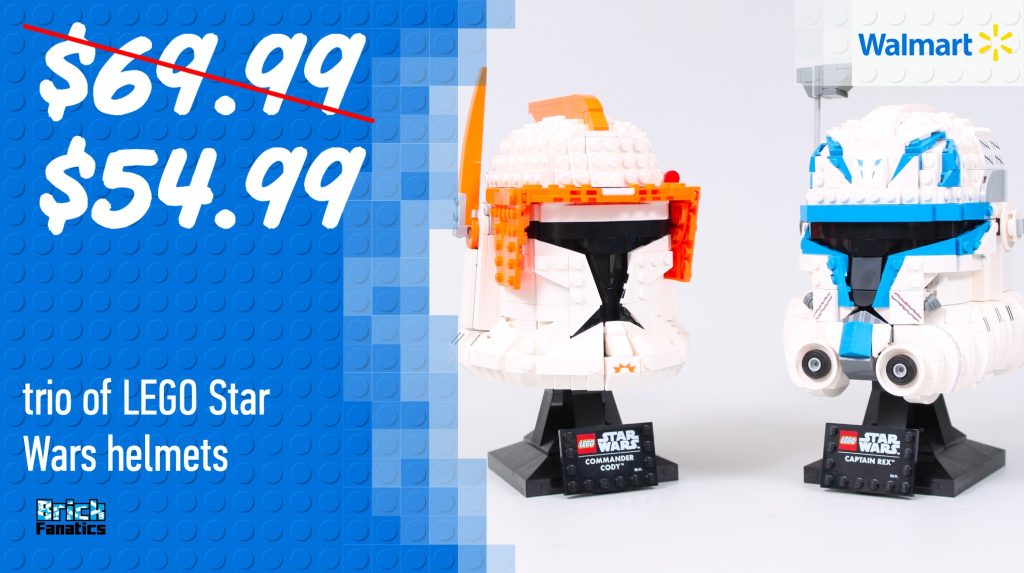 Trio of LEGO Star Wars helmets with huge discounts at Walmart