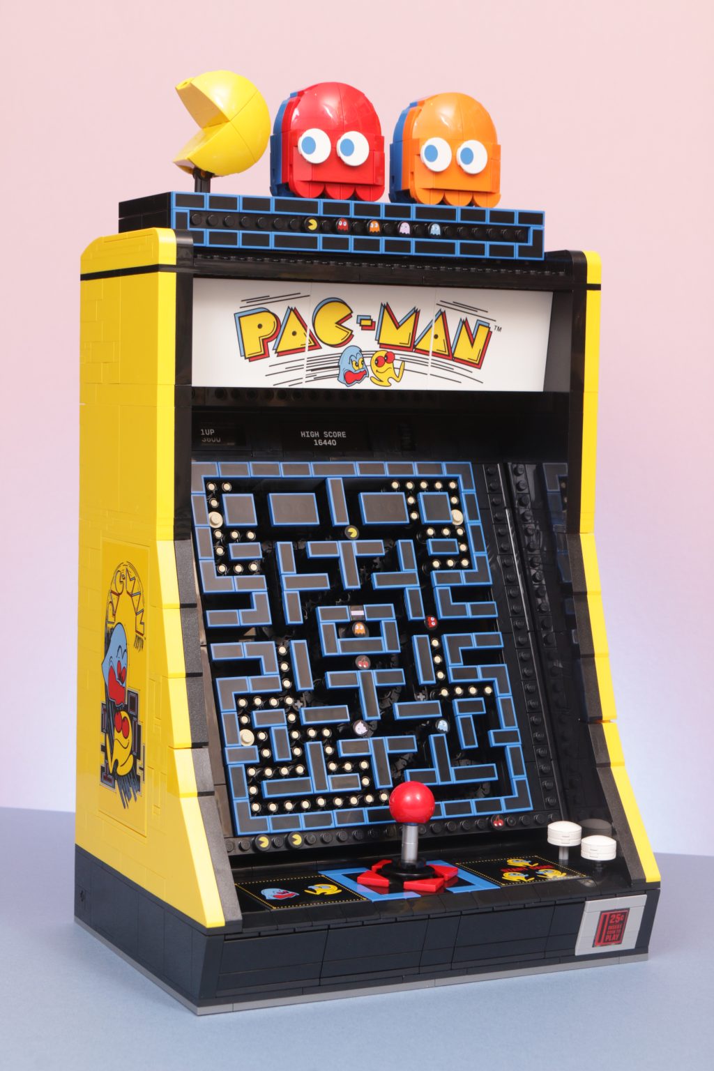 We rebuilt LEGO Icons 10323 PAC-MAN Arcade, and…