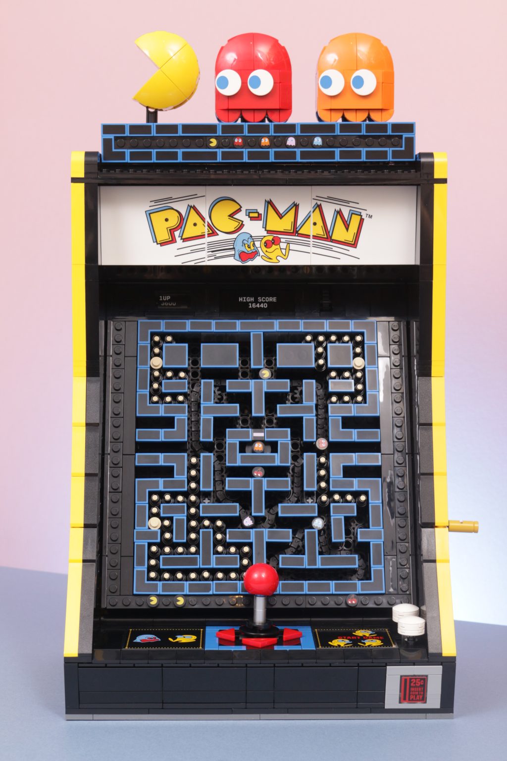 We rebuilt LEGO Icons 10323 PAC-MAN Arcade, and…